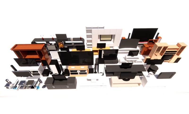 Chia sẻ bộ Family Tivi table trong Revit - Revit.vn