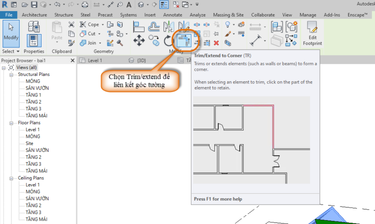 Các lỗi thường gặp khi mới sử dụng Revit - Bim House Education